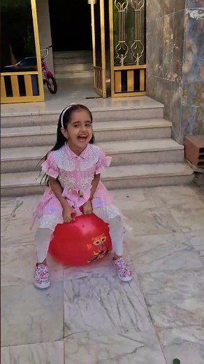 Best jumping on inflatable red ball #shorts