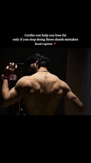 Rishabh singh thakur | fitness on Instagram: "READ THE CAPTION BELOW ⬇️ Cardio can help you lose fat only if you stop doing these dumb mistakes. Most people think cardio is the magic bullet. It’s not. Cardio works but the way YOU’RE doing it? You’re wasting time, sweat, and potential. Here are the mistakes destroying your fat loss: 1️⃣ Doing cardio to “fix” your overeating You eat trash, then run like a prisoner trying to escape guilt. Fat loss does NOT work like that. You can’t outrun a bad die