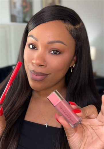 I love TikTok because the girlies always put me on! 🔥 @ONE SIZE BEAUTY lip snatcher ‘coin collector’ @Anastasia Beverly Hills lip velvet ‘hush rose’ #lipcombo #makeuplooks #beautycreator #lipcombotutorial #beautycommunity