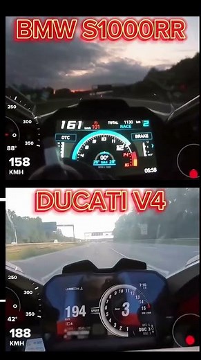 BMW S1000RR vs DUCATI PANIGALE V4 #streetracing #superbikes #motorcycle #bmw #ducati #motocross