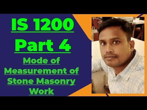 IS 1200-(Part 4) Mode of Measurement of Stone Masonry/Stone masonry deduction as per is code