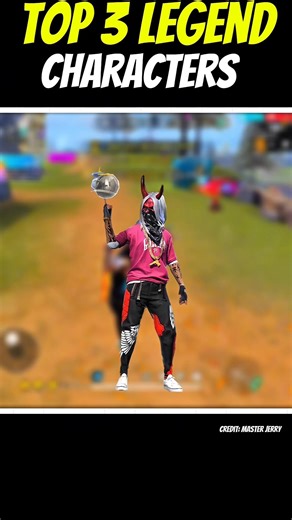 Top 3 Legend Characters 😱 | Pro Players Ka Secret 🔥