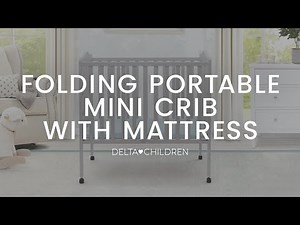 Folding Portable Mini Crib with Mattress (by Delta Children)