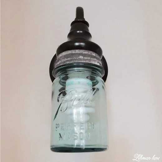 DIY- How to Make a Mason or Ball Jar Light in 10 Just Minutes - Lehman Lane