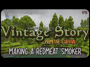 Making a Redmeat Smoker in Vintage Story Primitive Survival - Surviving Wilderness // EP26