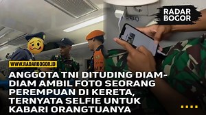 Seorang anggota TNI viral tengah diciduk oleh kondektur untuk membuka ponselnya lantaran ada penumpang yang merasa terusik fotonya diambil diam-diam. Seorang perempuan di dalam kereta api saat itu mengaduk ke kondektur agar segera menindak Anggota TNI tersebut. Saat peristiwa terjadi, pria tersebut bahkan masih memakai seragam TNI AD. Kapen Kostrad Kolonel Inf Hendhi Yustian Dana Suta membenarkan pria yang ada di video tersebut adalah anggota Divisi Infanteri-2. Dia berada di kereta karena henda