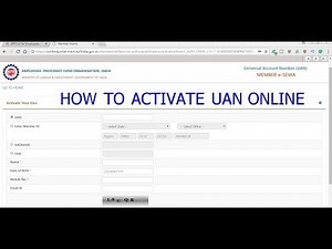 How to activate UAN account online