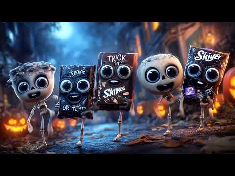 Full Night Creepy Cute Halloween Dance Loop Animated Window made for your Halloween dis...