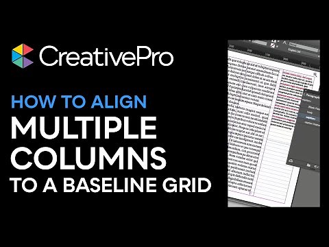 InDesign: How to Align Multiple Columns to a Baseline Grid (Video Tutorial)