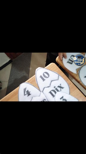 L’enseignante de français a organisé une activité ludique autour des nombres. Chaque nombre était écrit en chiffres, et d’autres cartes contenaient l’écriture du même nombre en lettres en français. Les élèves devaient chercher et associer chaque chiffre à sa bonne écriture, ce qui leur a permis d’apprendre les nombres de manière interactive et agréable. قامت أستاذة اللغة الفرنسية بتنظيم نشاط تعليمي ممتع حول الأعداد، حيث كُتب كل عدد بشكل رقمي، وفي بطاقات أخرى كُتبت نفس الأعداد بالحروف باللغة الفر