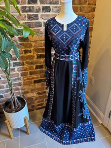 Embroidered Palestinian Rhombus Dress Traditional Pattern - Etsy