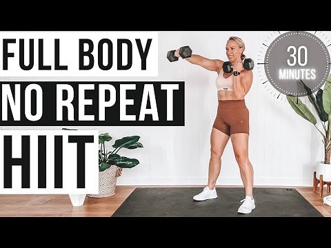 30 Minute Full Body Dumbbell Workout NO REPEAT | Killer Sweat Session