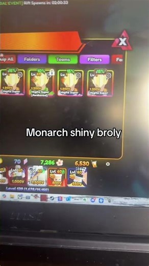 Monarch shiny broly #roblox #animevanguards #anime #astd