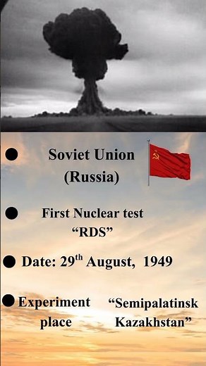 "Nuclear Experiments and Their Dates"