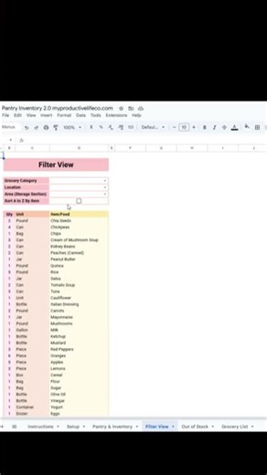 Pantry Inventory Spreadsheet One Simple System for Your Entire Kitchen