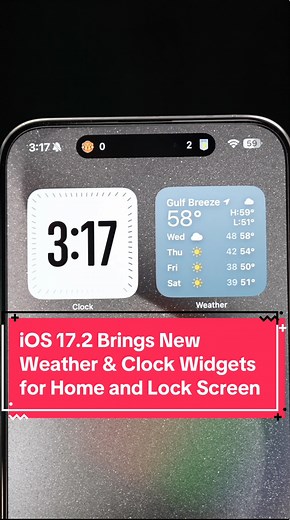 17K views · 146 reactions | iOS 17.2 Brings New Weather & Clock Widgets for Home and Lock Screen ️⏰ #iOS172 #NewWidgets #iPhoneUpdates #WeatherWidget #ClockWidget #HomeScreenCustomization #LockScreenTools #TechUpdates #SmartphoneTips #AppleWidgets #DigitalClock | Hector Daniel Chavez | Facebook