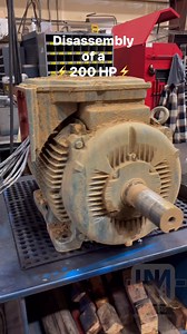 309K views · 4.6K reactions | Disassembly of a 200 HP Electric Motor #mechanical #mechanic #industrial #electrical #electrician #electricmotor #motor #repair #salvage #fy #foryou #power #torque #rebuild #trades #machines #engineer #magnet #tesla #tech #commercial #repairshop #motor #motorrepair | Herold & Mielenz, Inc. | Facebook