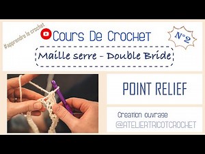 Maille serrée, Double Bride points indispensables du #crochet 🧶Tuto écharpe simple, niveau débutant🎁