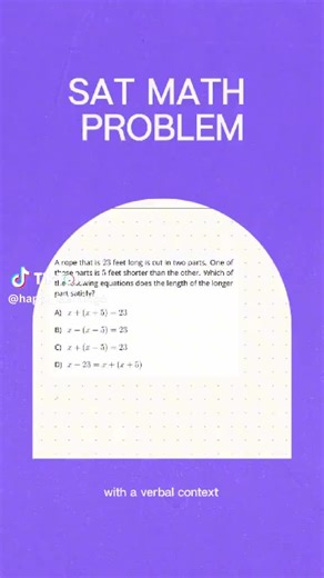 Let's break down this SAT math problem with a verbal context. #mathlete #sat
