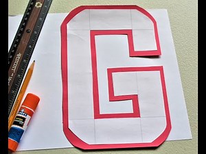 Letter Cutting Technique with Shadow : Medium Size Letter G