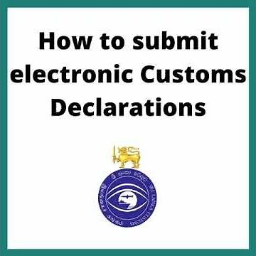How to submit electronic Customs Declarations