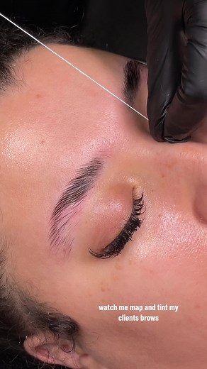 Professional Brow Mapping and Staining Process Tutorial