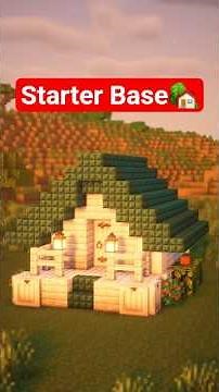 Minecraft Starter House Build Tutorial 🏠| Easy Survival Base Idea | #Minecraft