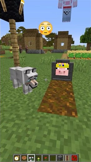 When a Potato PC Stops Time in a Laggy Village Emoji Reaction #minecraft #meme #shorts