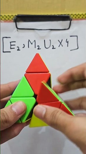how to solve the pyraminx rubiks cube [Round and Round]...#shorts