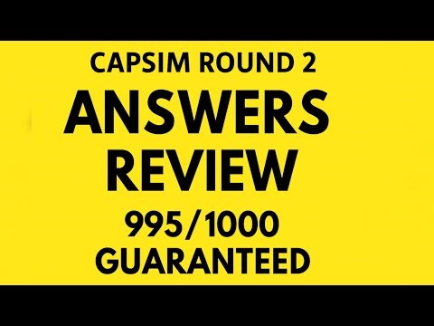 Capsim Round 2 Answers Review