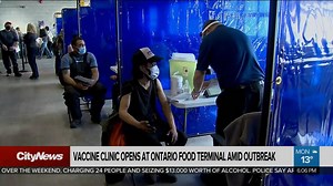 Vaccination clinic opens at Ontario Food Terminal amid outbreak