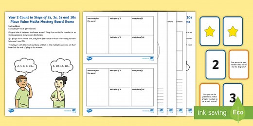 Year 2 Count in Steps of 2s, 3s, 5s and 10s Place Value Maths Mastery Game