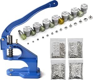 Amazon.com: Yalando 1PC Blue Hand Press Machine and 7 Sets Double Cap Rivet Dies Mould Handmade Tool Leather Craft DIY Supplies : Arts, Crafts & Sewing