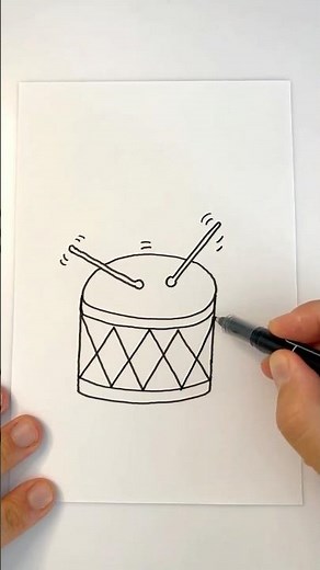 how to draw a drum... #drum #drawing