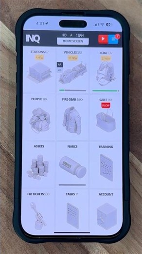 INQremental is a visual inventory management and logistics system for fire departments