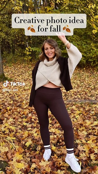 Creative Fall Photo Ideas with Leaves and Mirrors