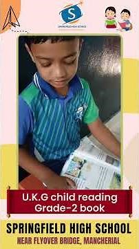 U.K.G student reading Grade-2 book || Springfield High School