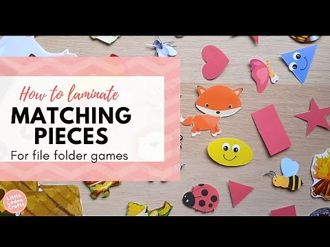How to laminate matching pieces for file folder games