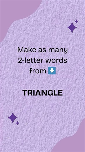Form a 2 Letter Word from These Letters 🧠
