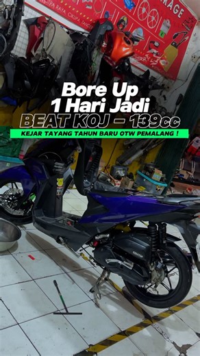 Merry BRT Online on Instagram: "Kejar Tayang buat tahun baruan, Bore Up Beat Deluxe 1 hari jadi bre 🙌🏻🔥 #merrygarage #merrybrtonline #bengkelmotor #brt #beatdeluxe"