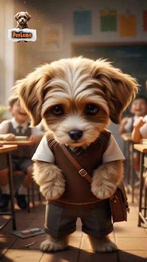 Cute puppy first aiya 😍| #cutepuppy #hardwork #shorts #schoollife #pets #dog #shortsfeed