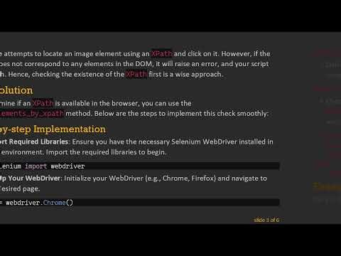 How to Check if an XPath is Available in the Browser Using Selenium