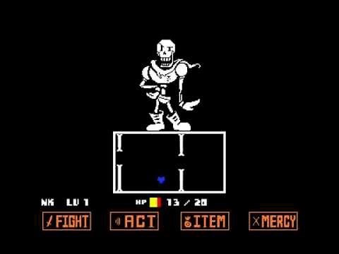 Undertale - true pacifist: Papyrus fight with full dialogue