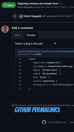 Use Permalinks in GitHub Comments to Show Code Previews