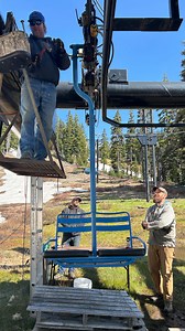 The day has come for us to part with Blue 💙 After over 55 years of service, our iconic Blue chair has made its final turns. Thank you to everyone who has ridden it (and conquered its challenging off-ramp 😏). And thank you to our hard working team for keeping it spinning for so many years. Love ya Blue. Note: our Blue chair lottery is now officially closed and those lucky few who won will be notified shortly. #yourmountainhome #mthoodmeadows #bluechair | Mt. Hood Meadows