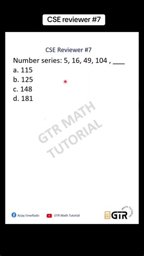 Number Series: What Comes Next? Pattern of Adding 11, 33, 55