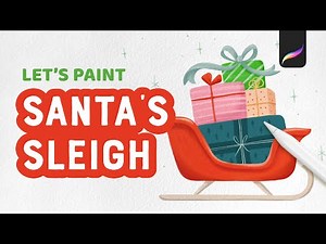 Easy Procreate Painting Tutorial: Santa's Sleigh