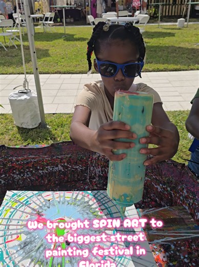 Splatter & Sip popped up at the Lake Worth Beach Street Painting Festival with mobile spin art magic in the Art Yard. Color everywhere, smiles nonstop.#FYP #TrendingReels #SmallBusinessLove #SupportLocalArtists #FeelGoodContent