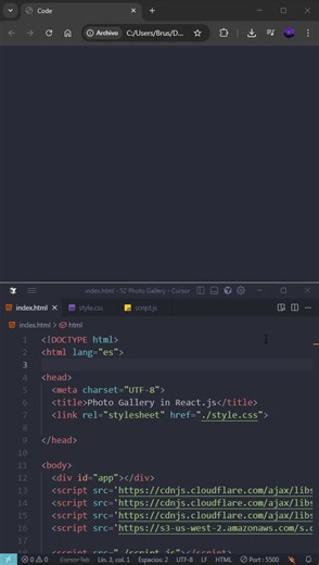 Photo Gallery #programación #desarrolloweb #developer #code #efects #gallery #reactjs #slider | Brus R. Espinal | Facebook