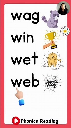 CVC Word Reading Practice with Phonics #phonics
